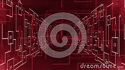 Abstract Electronic Circuit Tunnel Zoom in Background LOOP Stock ...