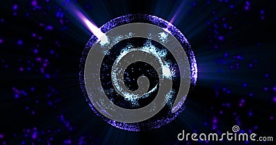 Abstract Energy Sphere Made of Particles, Magic Ball, Molecule Plasma ...