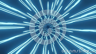 Abstract Energy Tunnel in Space. Energy Force Fields Tunnel in Outer ...