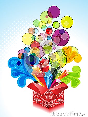 Abstract Explode Magic Box With Floral Stock Images - Image: 30244074