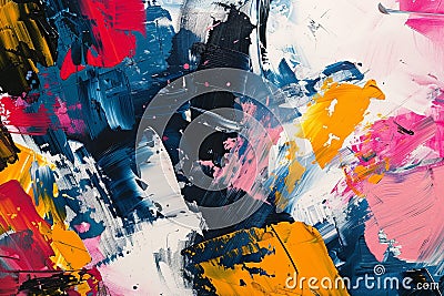 Abstract Expressionist Brushwork With Bold, Expressive Strokes On A ...