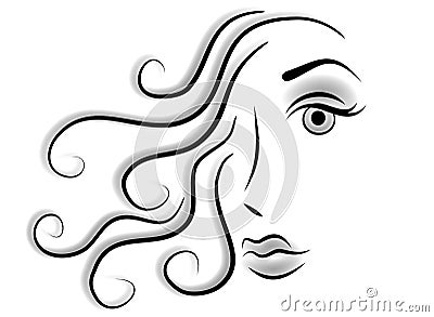 Abstract Face Woman Clip Art Royalty Free Stock Images - Image: 3033579