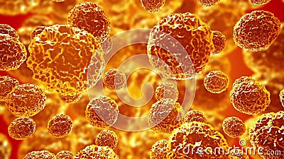 Abstract Falling Balls with Rough Surface in Orange Color Stock Video ...