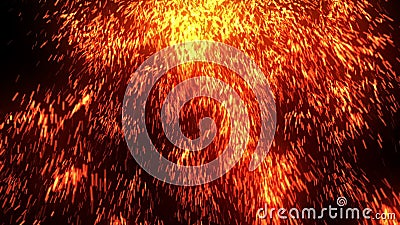 Abstract Fire Rain Particles Stock Footage - Video of energetic ...