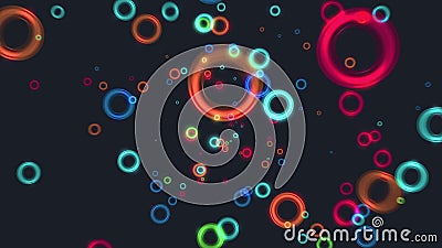 Abstract Flying Colorful Glow Circles Particles Animation Stock Video ...