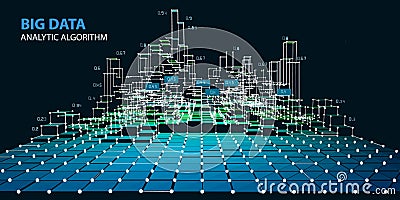 Abstract Futuristic Analysis Infographic Data Background. Big Data. 3d ...