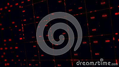 Abstract Futuristic Data Background, Varying Code in Red Color ...
