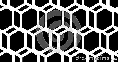 Abstract Futuristic Hexagons Surface Pattern, Honeycomb with Offset ...