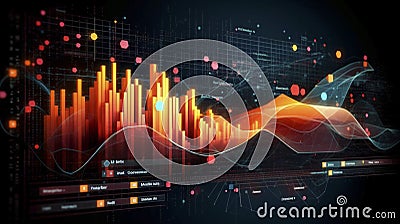 Abstract Futuristic Infographic With Visual Data Complexity, Represent Big Data Concept, Node ...