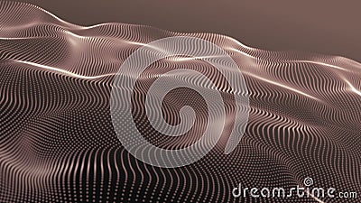 Abstract Futuristic Pattern of Particles Waving Smoothly - Seamless ...