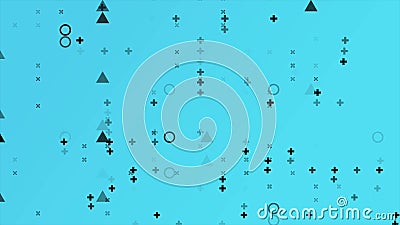 Abstract Geometric Shape Animation. Geometric Shape Moving on Black ...