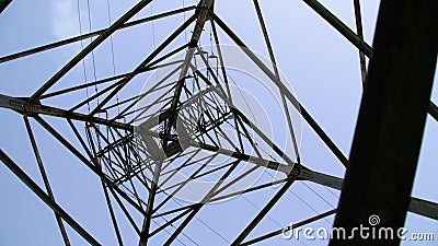 Abstract Geometric Shape of Electric Tower Pyramid. High Voltage Power ...