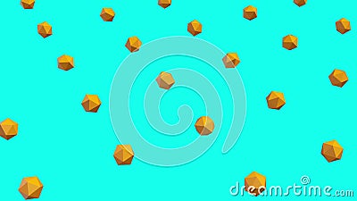Abstract Geometric Shapes Low Poly Spheres Rotate Stock Video - Video ...