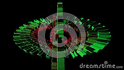 Abstract Geometric Transformation Motion 3D Elements Stock Video ...