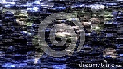 Abstract Glitch Effect Purple World Map Animation Stock Video - Video ...