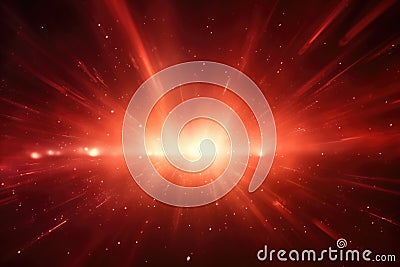 Abstract Glowing Red Light Effect With Sparkling Rays Stock Photography ...