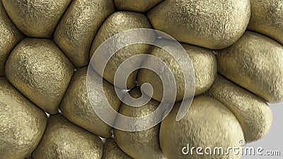 Abstract Gold Foil Squishy Spheres. Stock Video - Video of shiny ...