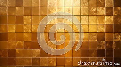 Abstract Gold Tiled Wall Backdrop: Glazed Surfaces And Soft-edged ...