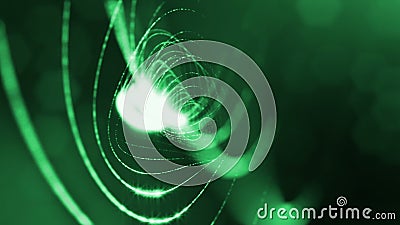 Abstract Green Background As a Loopable Sequence with Glow Particles ...