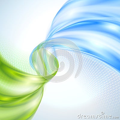 Abstract Green And Blue Wave Vector Illustration | CartoonDealer.com ...