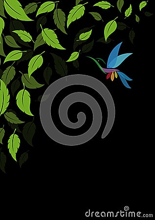Abstract Green Leaves Background Cartoon Vector | CartoonDealer.com ...