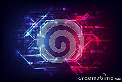 Abstract Hardware And Software Background. Circuit Board, Chip ...