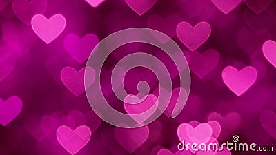 Abstract Heart Bokeh Background Magenta Color Stock Video - Video of ...