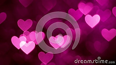 Abstract Heart Bokeh Background Magenta Color Stock Footage - Video of ...