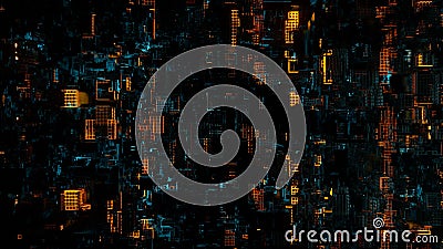 Abstract High Tech Animated 3D Futuristic Big Data Digital Background ...