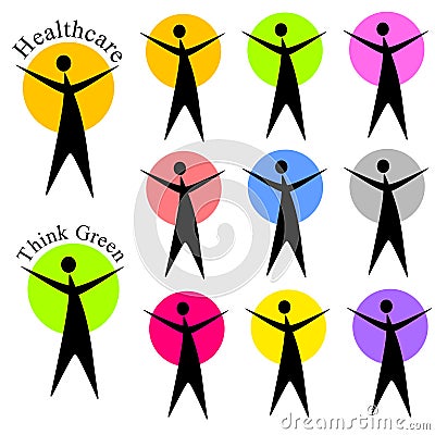 Abstract Human Figure Logos Or Icons Royalty-Free Illustration ...