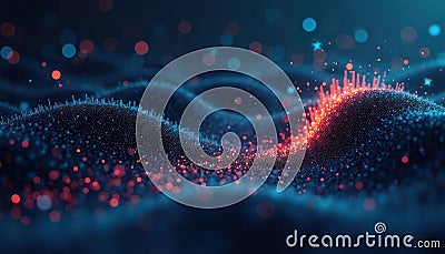 Abstract Illustration Of AI Algorithm Pattern. Single Outlier Highlighted In Different Color ...