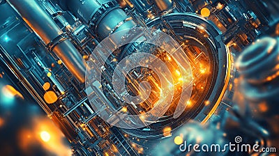 Abstract Industrial Background, Complex Production Process Royalty-Free ...