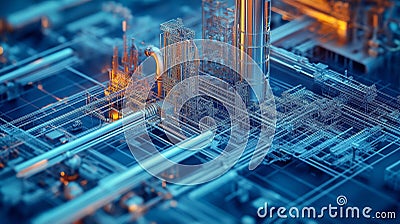 Abstract Industrial Background, Complex Production Process Royalty-Free ...