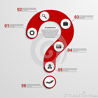 Abstract Infographic In The Form Of Question Mark. Design Elements ...