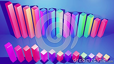 Abstract Infographics from Multi-colored Columns in Rows, Beautiful ...