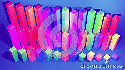 Abstract Infographics from Multi-colored Columns in Rows, Beautiful ...