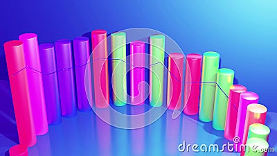 Abstract Infographics from Multi-colored Columns in Rows, Beautiful ...