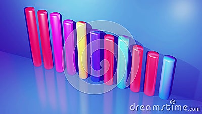 Abstract Infographics from Multi-colored Columns in Rows, Beautiful ...