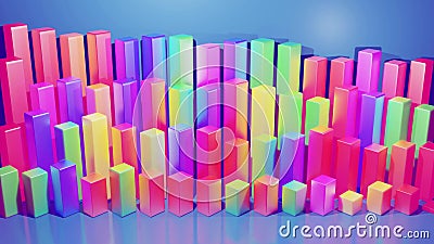 Abstract Infographics from Multi-colored Columns in Rows, Beautiful ...