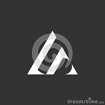 Abstract Letter Rl Lr Triangle Geometric Arrow Logo Vector ...