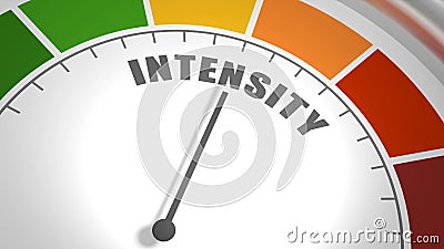 Intensity Measuring Device with Arrow and Scale. 3D Render Stock ...