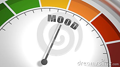 Mood Measuring Device with Arrow and Scale. 3D Render Stock Video ...