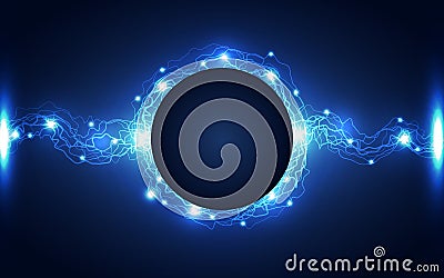 Abstract Lightning Technology Background, Vector Illustration ...