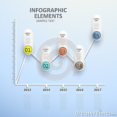 Abstract Line Chart Infographics Cartoon Vector | CartoonDealer.com ...