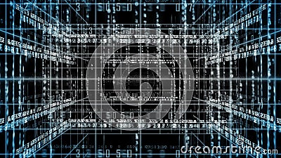 Abstract Line with Number Text Matrix Background LOOP 4K Stock Video ...