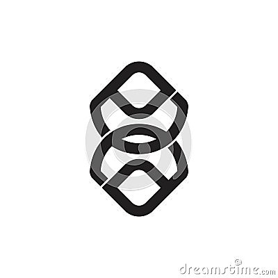 Abstract Linked Object Overlapping Logo Vector | CartoonDealer.com ...