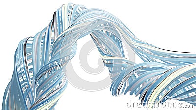 Abstract Loop Flowing Curve Lines with Alpha Channel, 3d Rendering Stock Footage - Video of ...