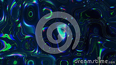 Abstract Loopable Blue Square Wave Grid. Neon Glowing Design Elements ...