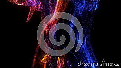 Abstract Loopable Blue, Violet, Orange Motion Waving Dots Texture with ...