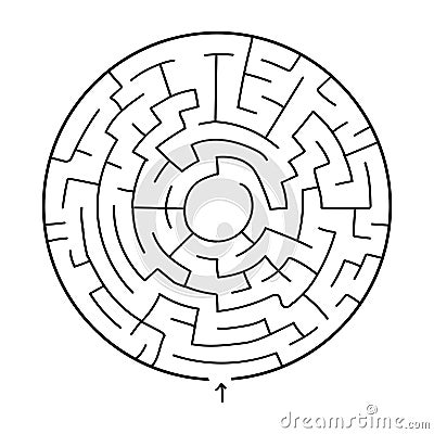 Abstract Mazes Labyrinths With Entry And Exit. Vector Labyrinths ...